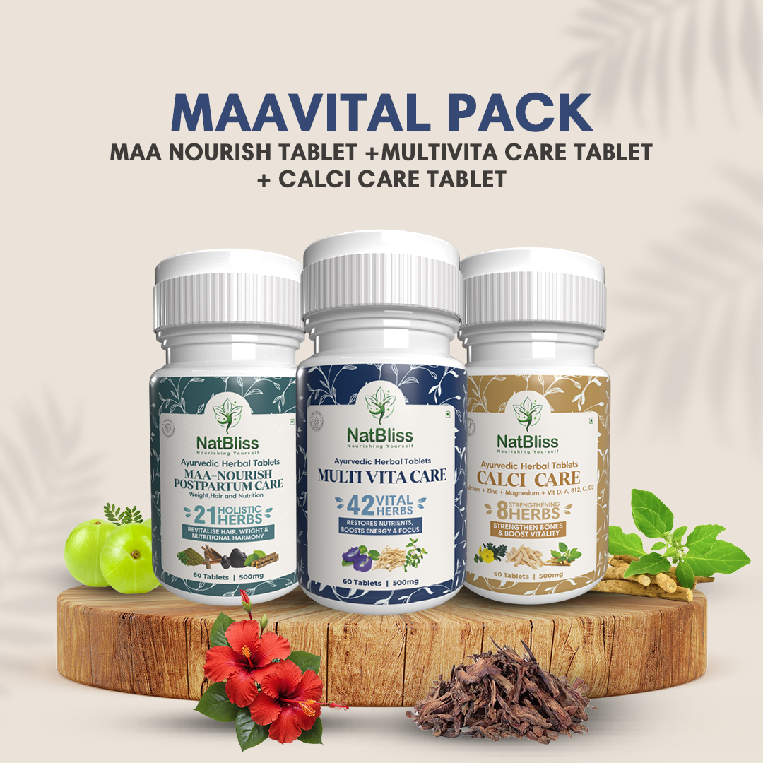Maa Nourish Tablet +MultiVita Tablet + Calci Care Tablet – NatBliss ...