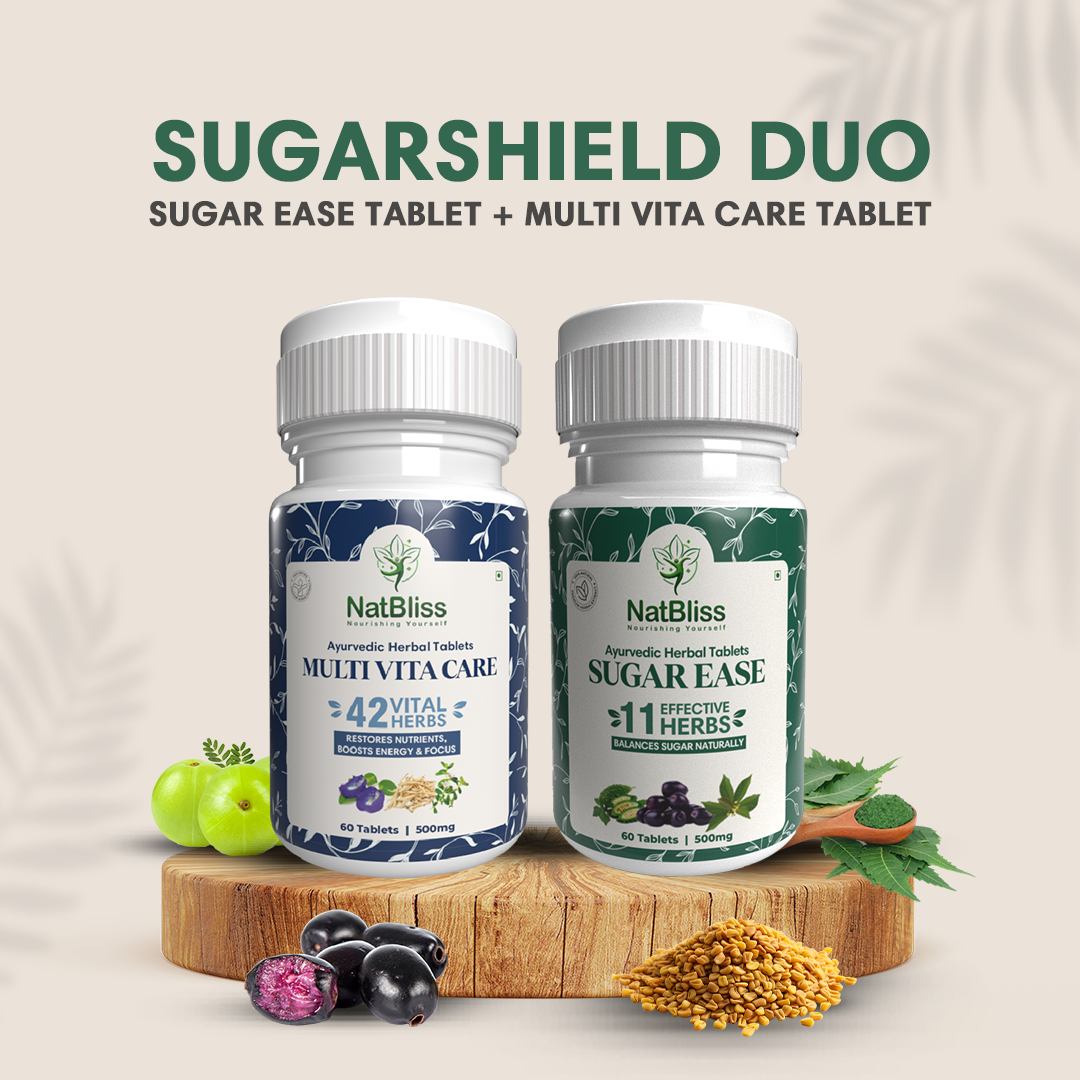 Sugarshield Dua (PRE-DIA CARE) Sugar Ease Tablets + Multivita Care Tab ...